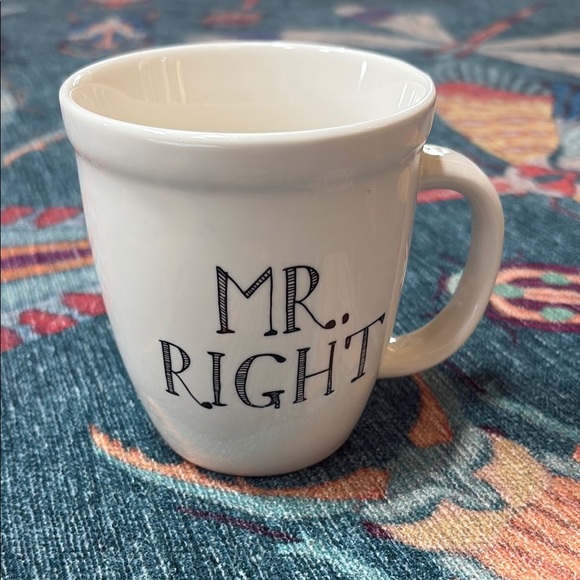 NATURAL LIFE | Dining | Natural Life White Ceramic Mr Right Mug | Poshmark